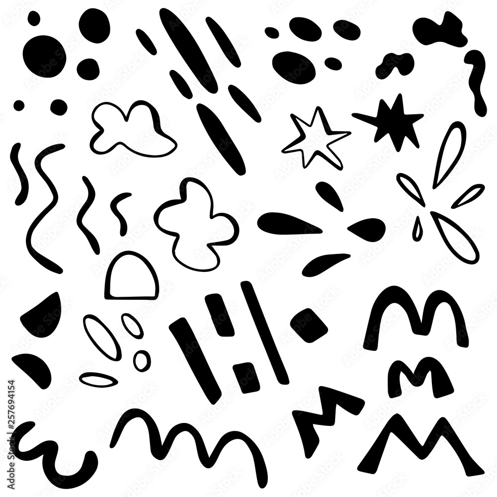 Abstract Shapes Black And White