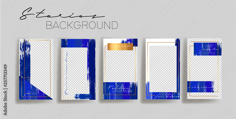 Set of instagram Templates.Vector Layout. Design backgrounds for social ...