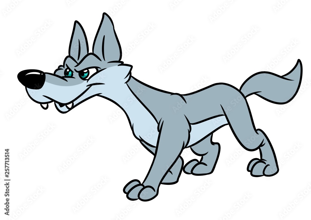 Wolf Sneaking Up Clipart