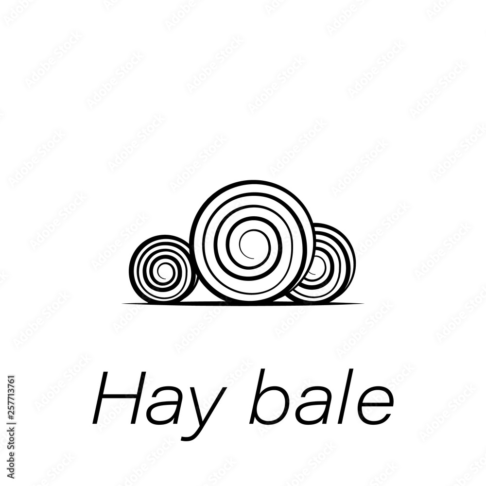 hay bale hand draw icon. Element of farming illustration icons. Signs ...