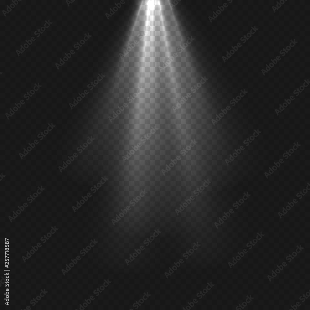Vector light effect isolated on transparent background. Template vector ...