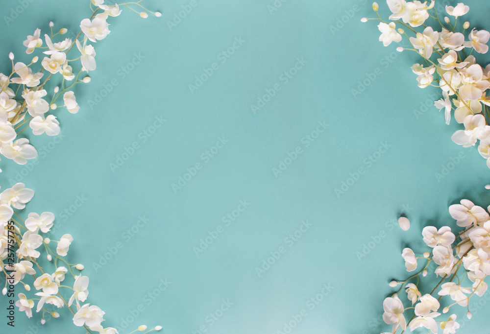 Blue Floral Spring Background Stock Photo | Adobe Stock