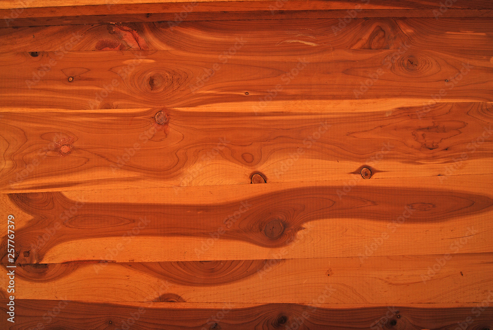 Tight shot of a beautiful piece of cedar paneling from old Cedar Chest ...