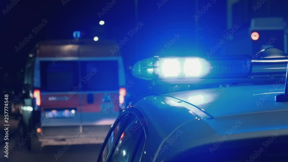 Stockvideon An accident on the highway in a major resort town. A team ...