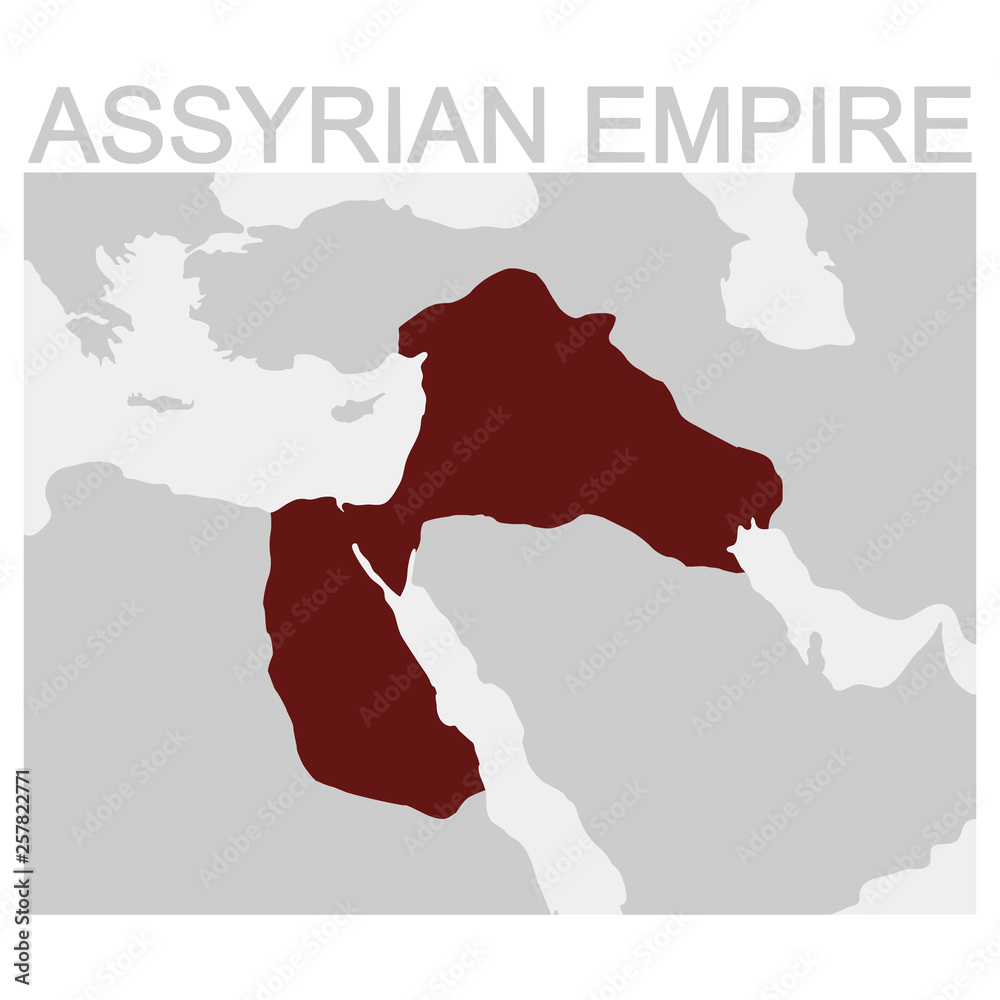 vector map of the Assyrian Empire Stock Vector | Adobe Stock