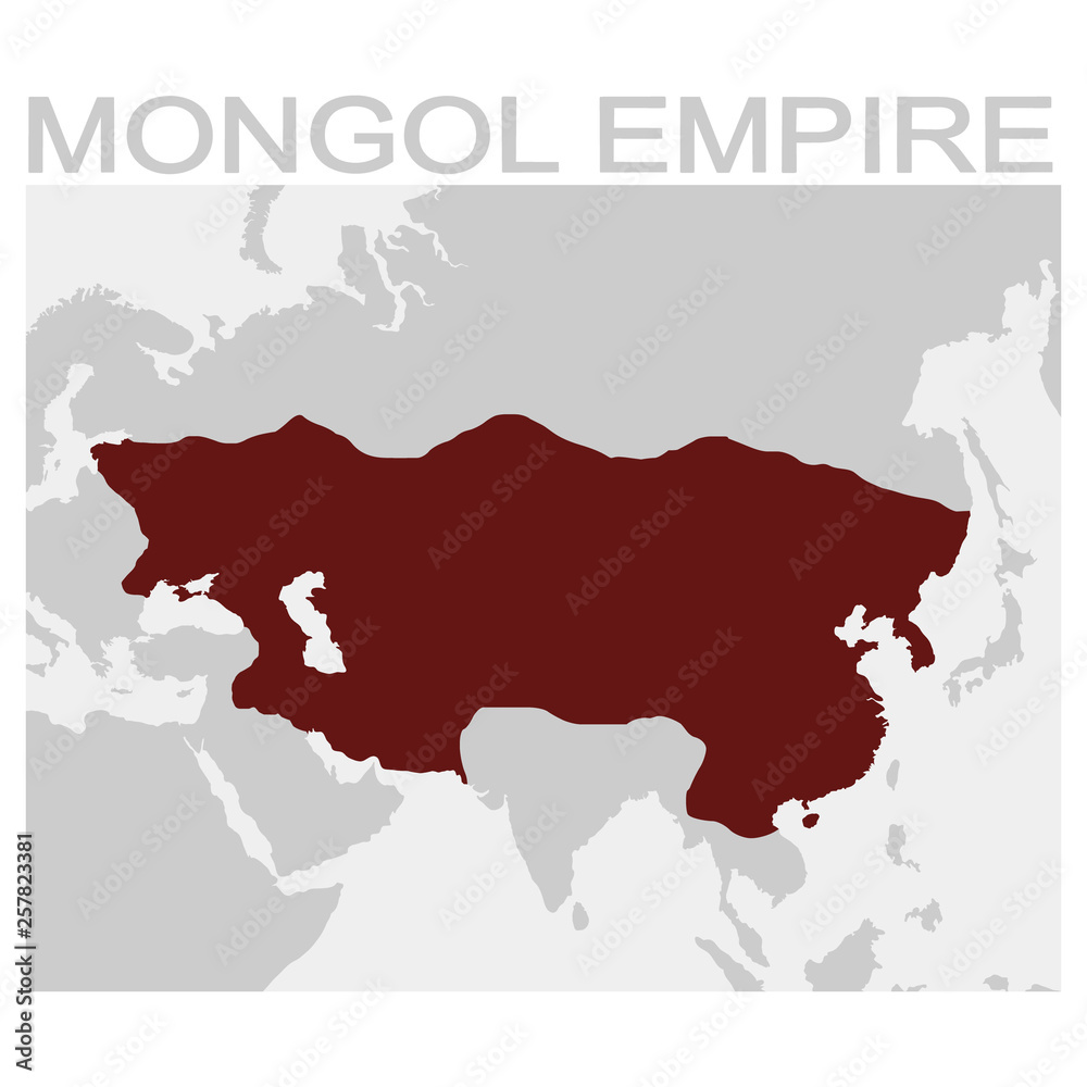 vector map of the Mongol Empire Stock Vector | Adobe Stock
