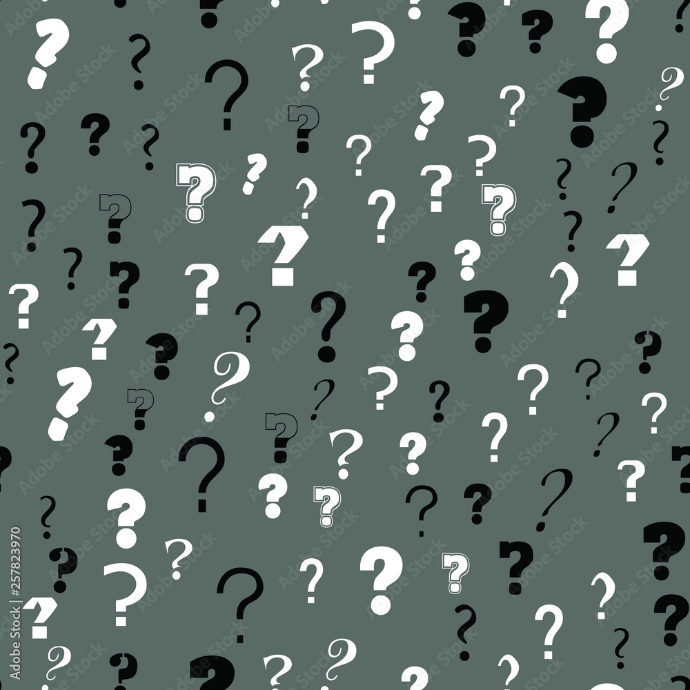Question mark education, school concept. Seamless vector EPS 10 pattern ...
