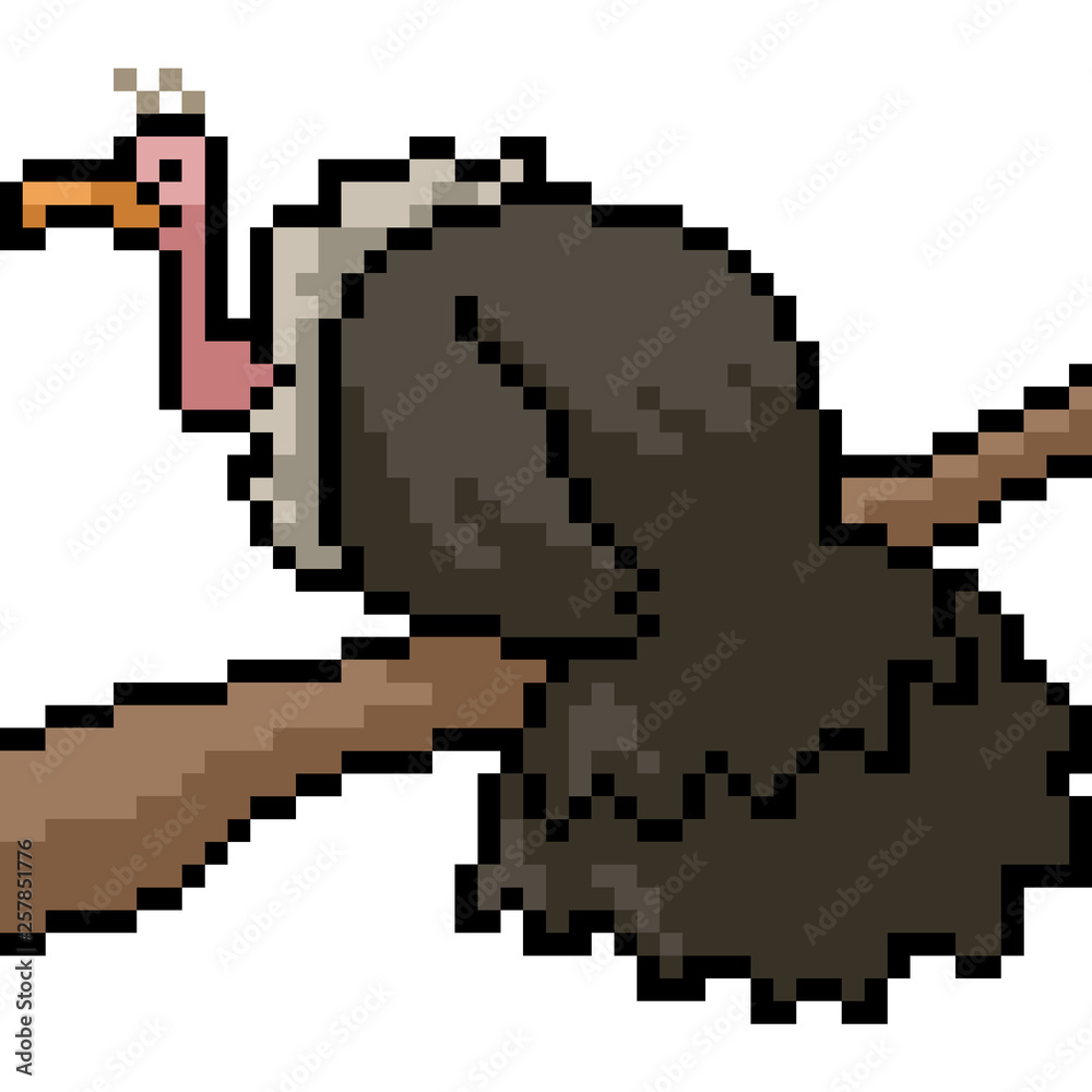 vector pixel art vulture Stock Vector | Adobe Stock