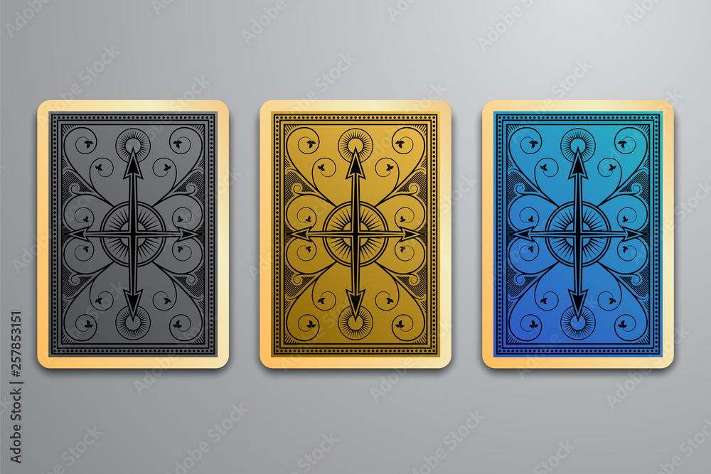 Vector illustration of playing card back side pattern, card shirt ...