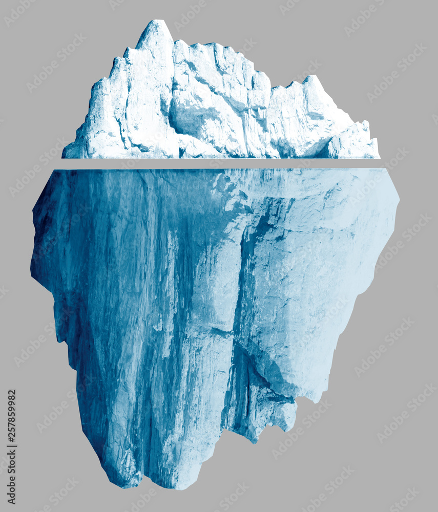 Iceberg isolated with clipping paths included 3d illustration Stock ...