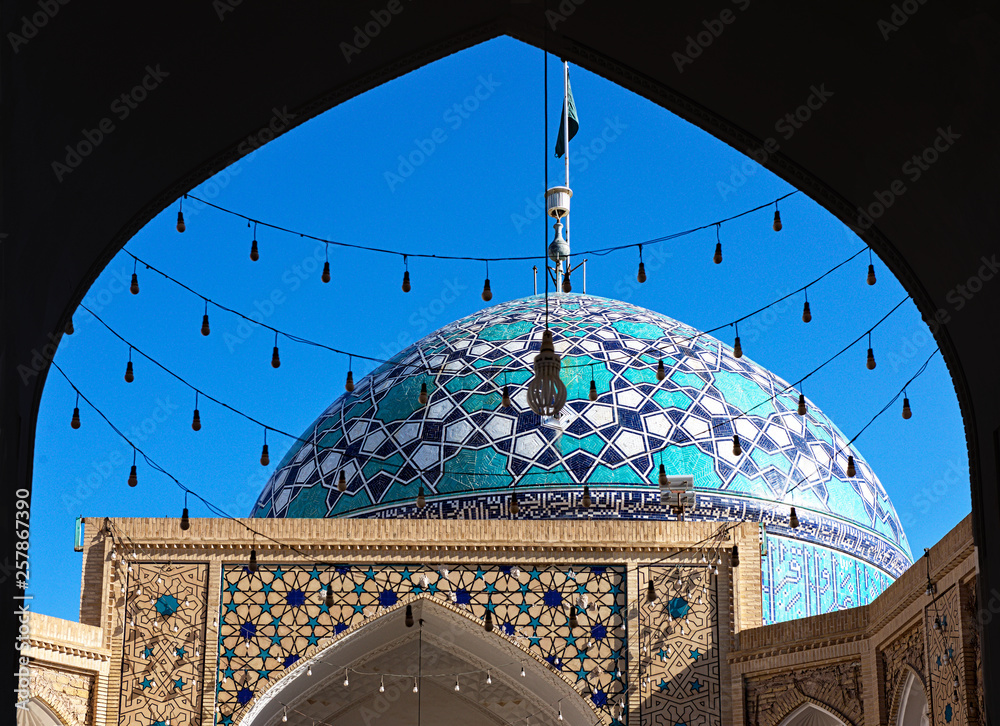 A mosque in Iran, beautiful Persia.Architectural ensemble of Imam Zadeh ...