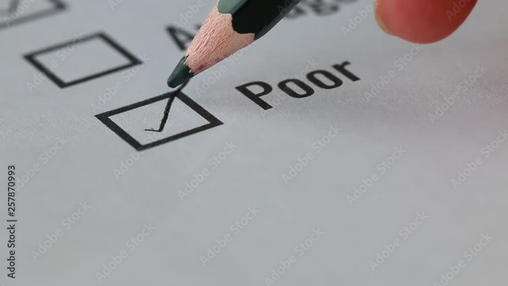 Vídeo do Stock: Customer checklist survey form for feedback ...