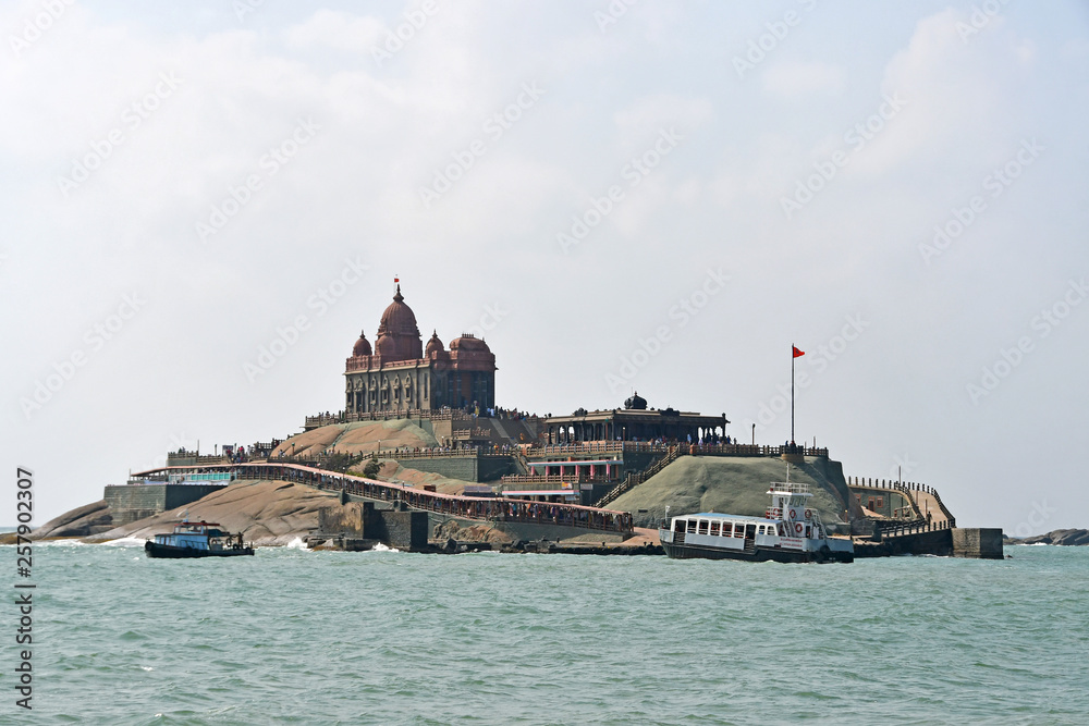 Cape Comorin (Kanyakumari), India, West Bengal (Tamil Nadu). Temple ...