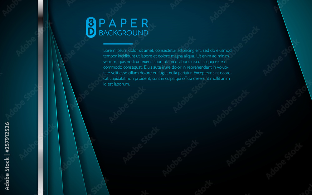 Dark blue abstract background with blue overlap layers. Realistic ...