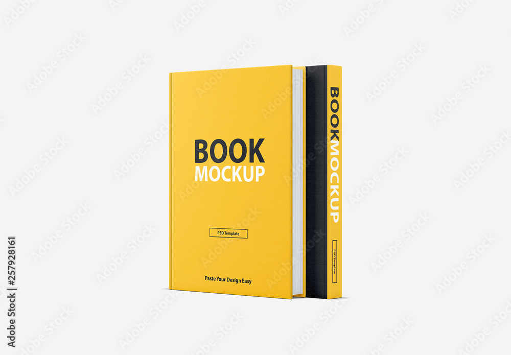 2 Textured Book Covers Mockup Stock Template | Adobe Stock
