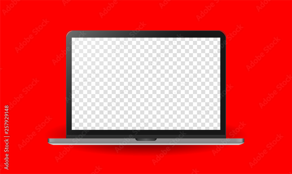 Realistic modern silver metal notebook isolated on red background ...