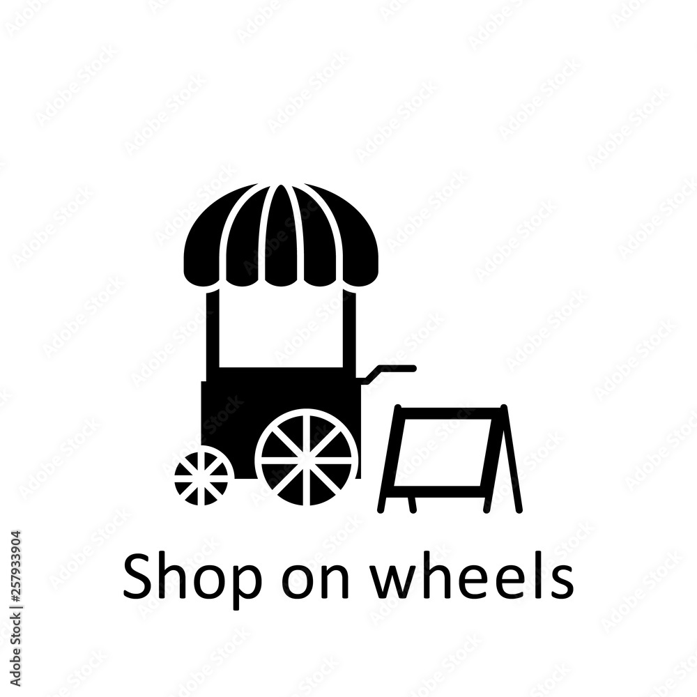 shop on wheels icon. Signs and symbols can be used for web, logo ...