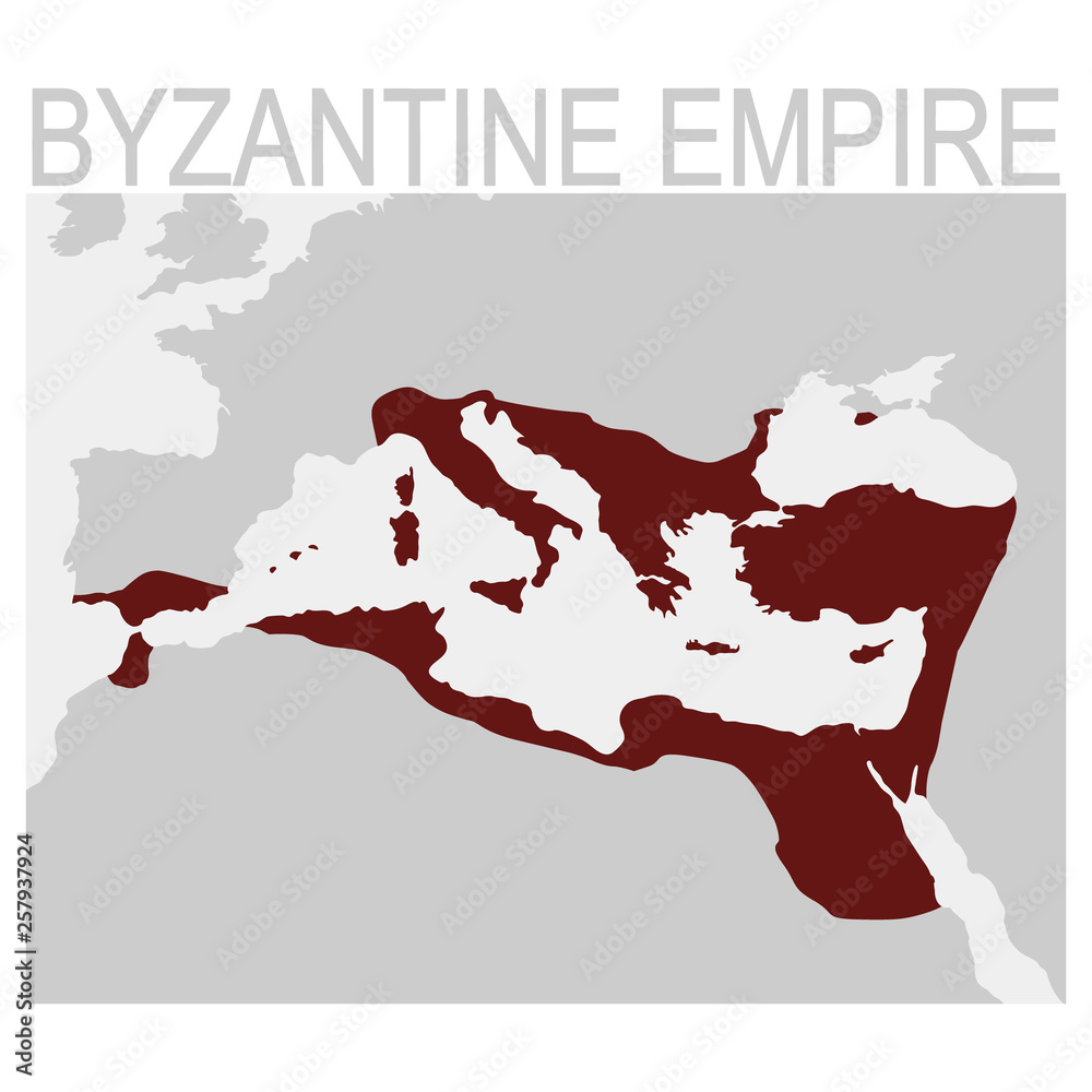 vector map of the byzantine empire Stock Vector | Adobe Stock