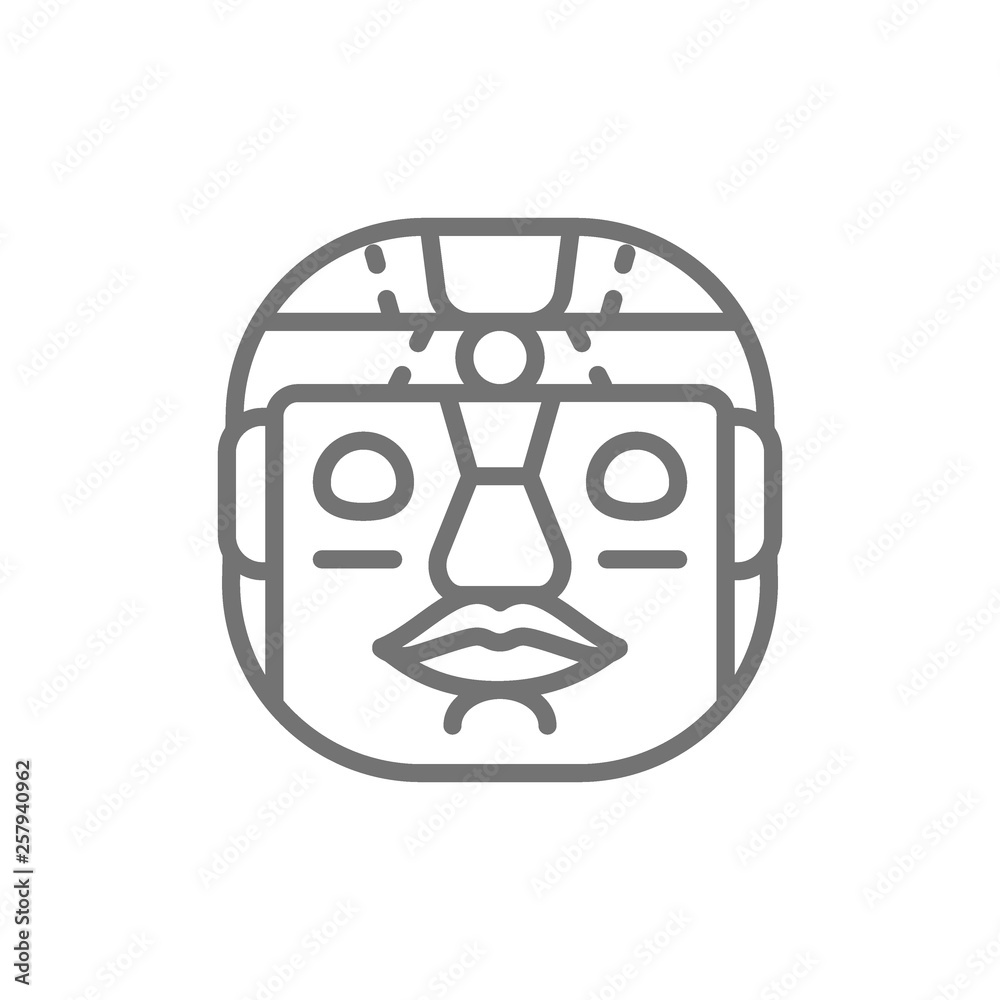 Mayan Mask Drawing