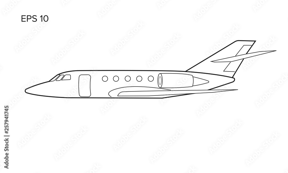 Private Jet Sketch