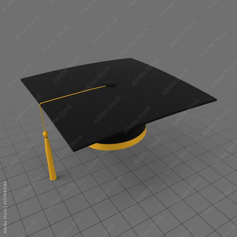 Graduation cap Stock 3D asset | Adobe Stock