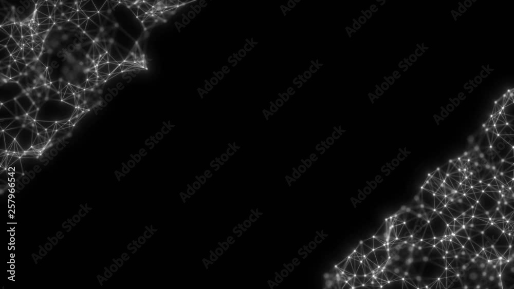 Articulated kernels in the corners of the screen.4k abstract art ...