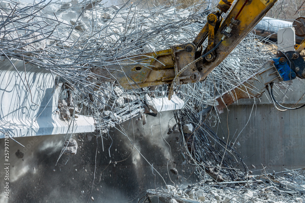 Professional demolition of reinforced concrete structures using ...