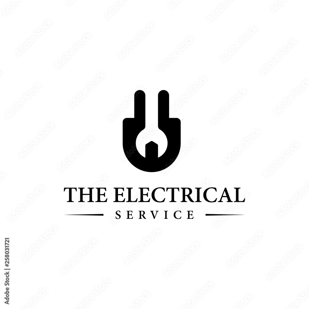 electrical service logo design concept Stock Vector | Adobe Stock