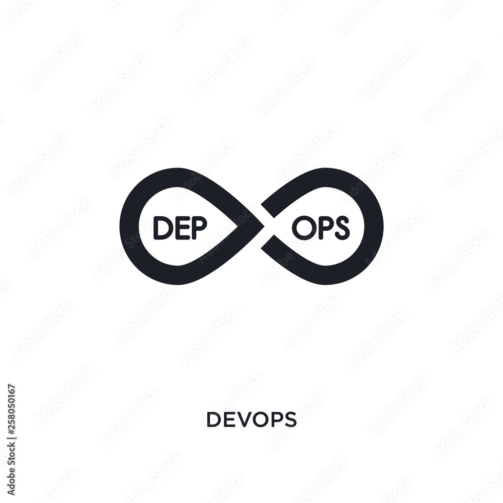 devops isolated icon. simple element illustration from technology ...