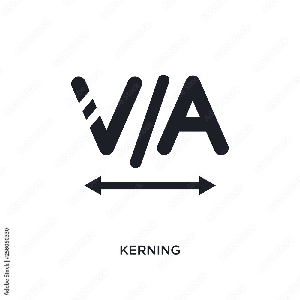 kerning isolated icon. simple element illustration from technology ...