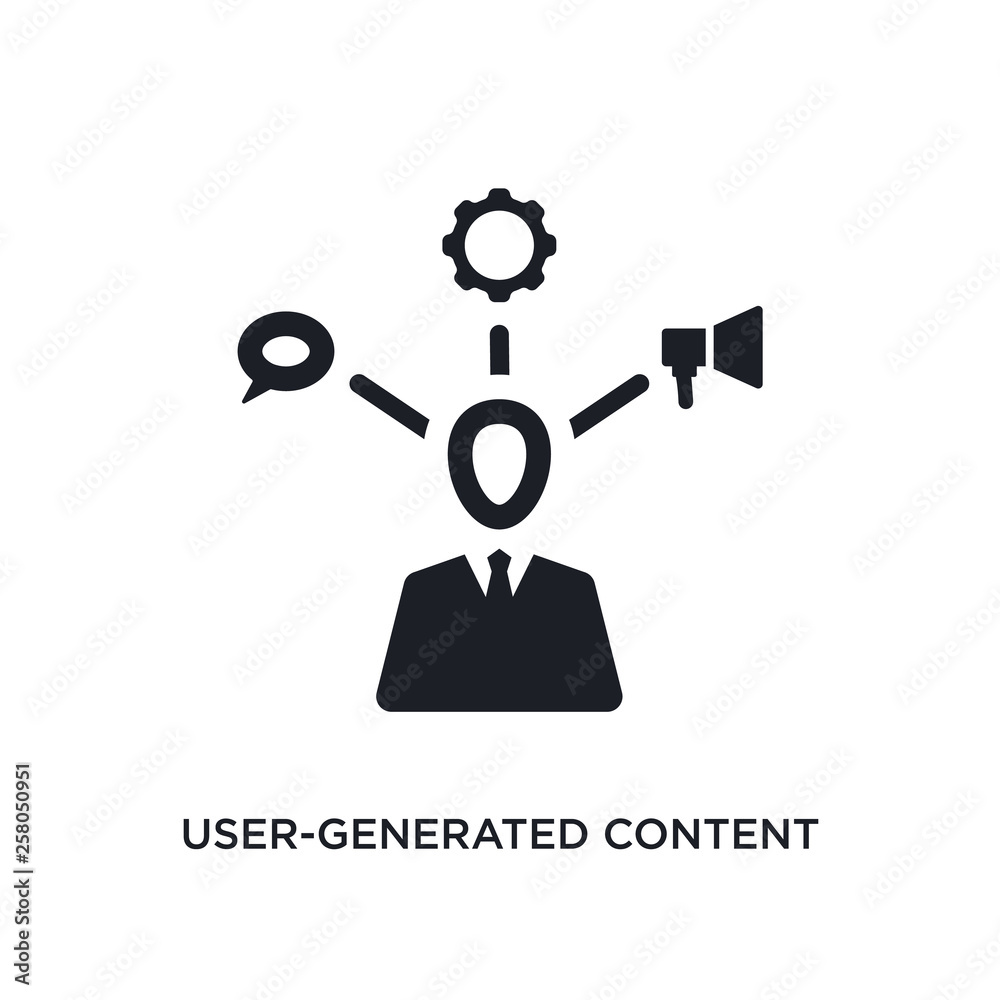 user-generated content isolated icon. simple element illustration from ...