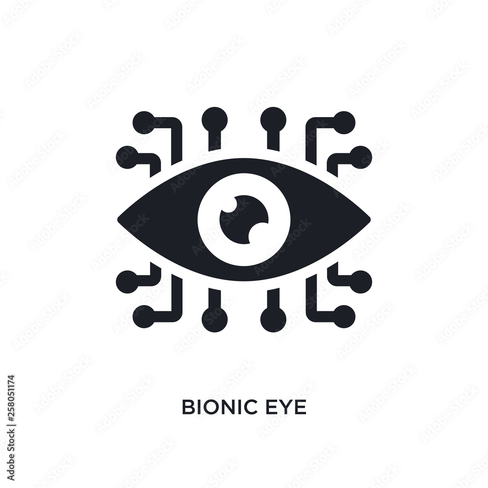 bionic eye isolated icon. simple element illustration from artificial ... bionic eye isolated icon. simple element illustration from artificial ...