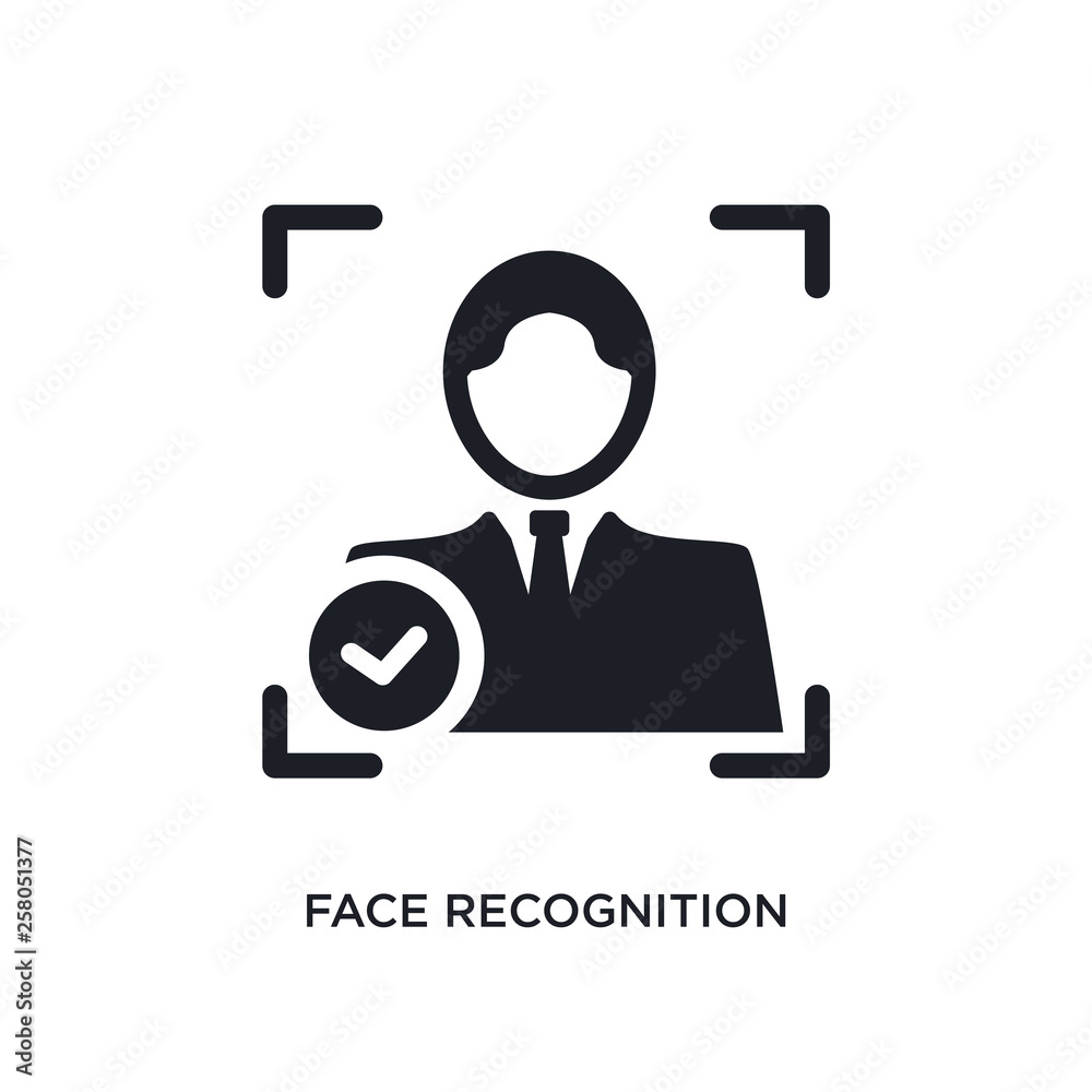 face recognition isolated icon. simple element illustration from ...