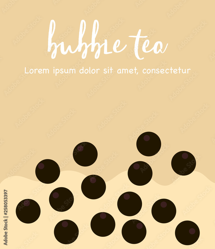 bubble milk tea cute background Stock Vector | Adobe Stock