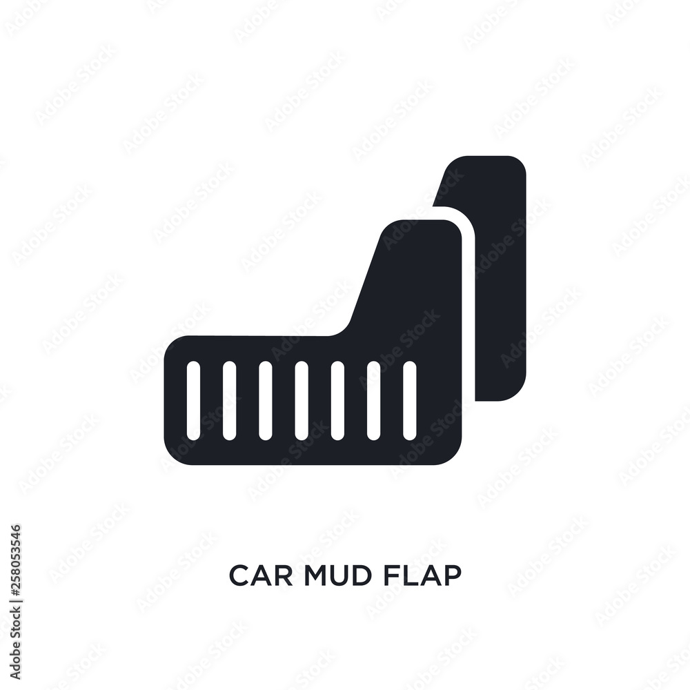 car mud flap isolated icon. simple element illustration from car parts ...