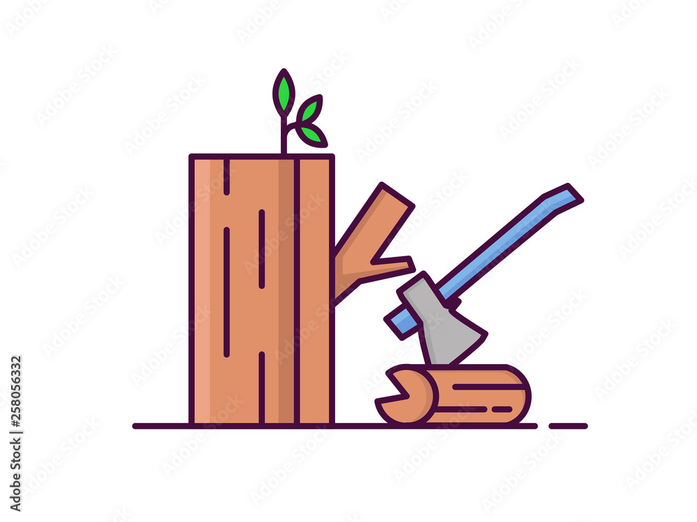 save our forest illustration Stock Vector | Adobe Stock