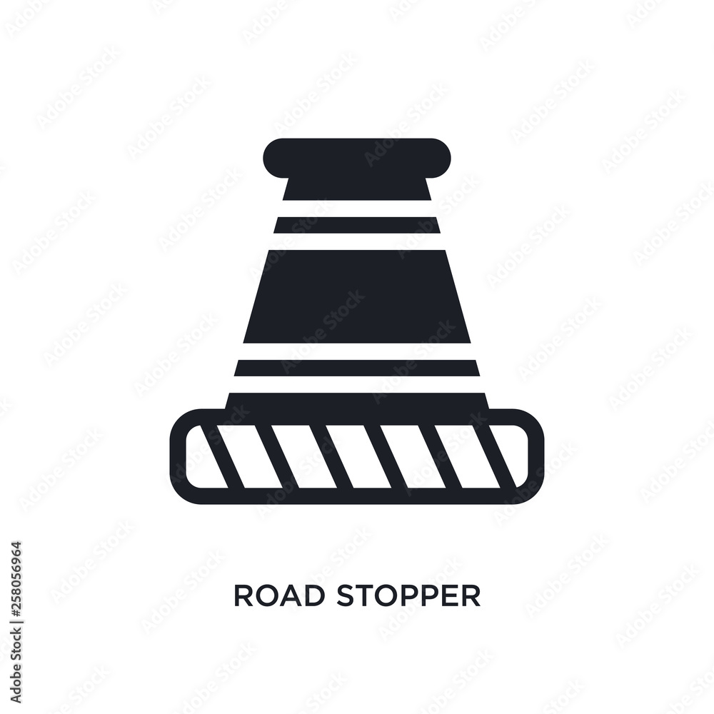 road stopper isolated icon. simple element illustration from ...