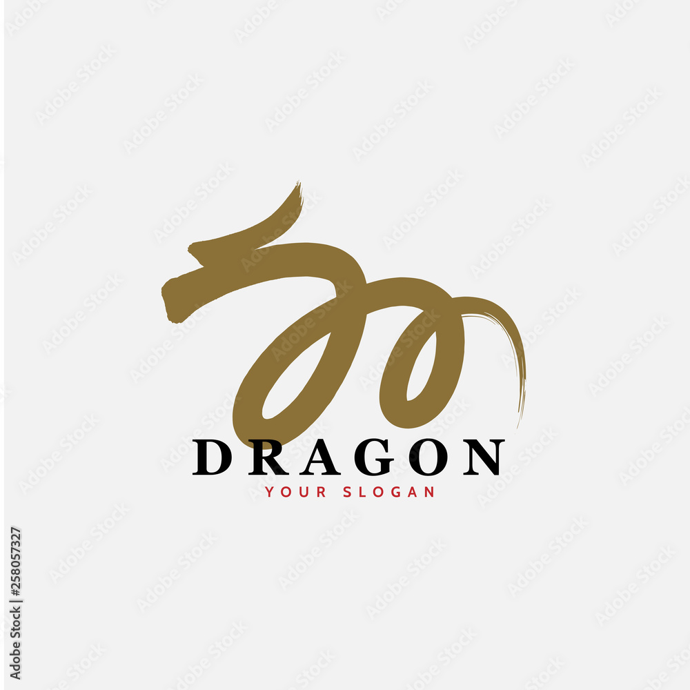 Vector East Asian dragon sign icon Stock Vector | Adobe Stock