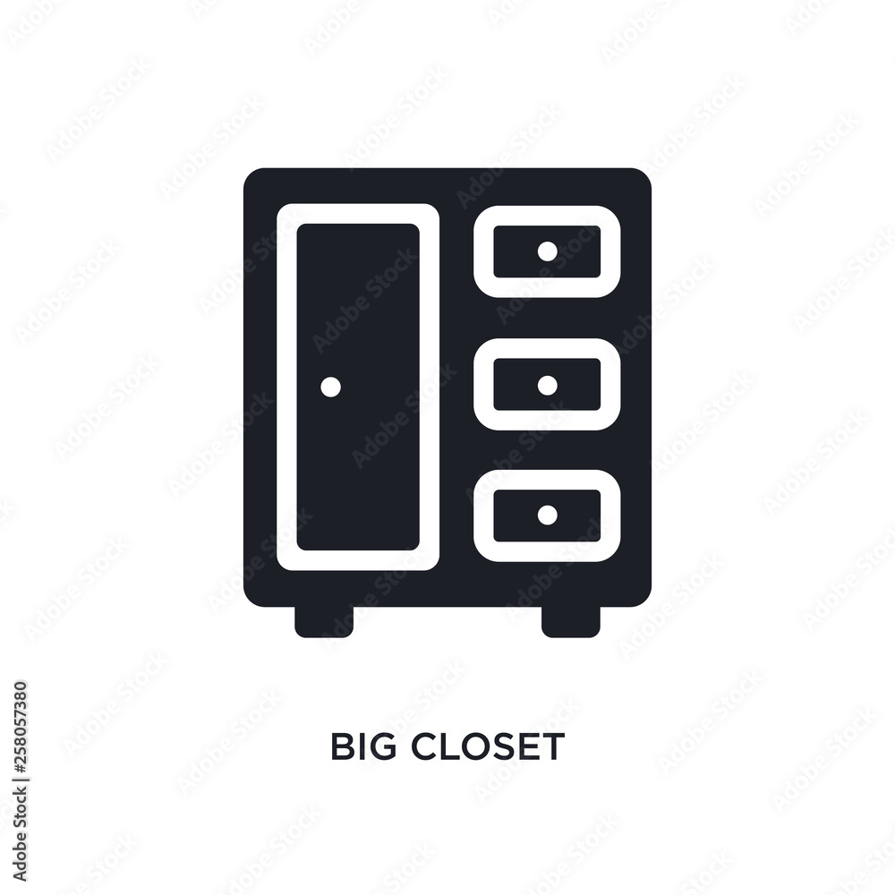 big closet isolated icon. simple element illustration from construction ...