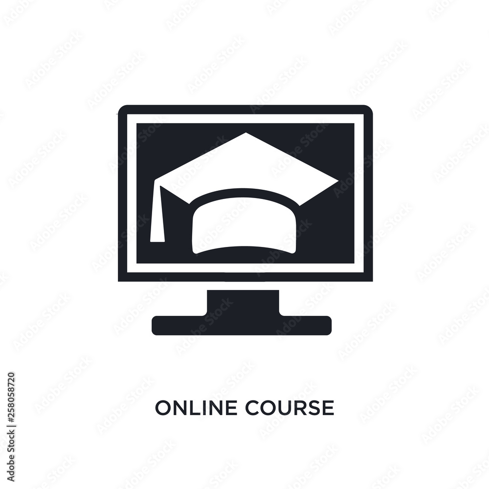 online course isolated icon. simple element illustration from e ...
