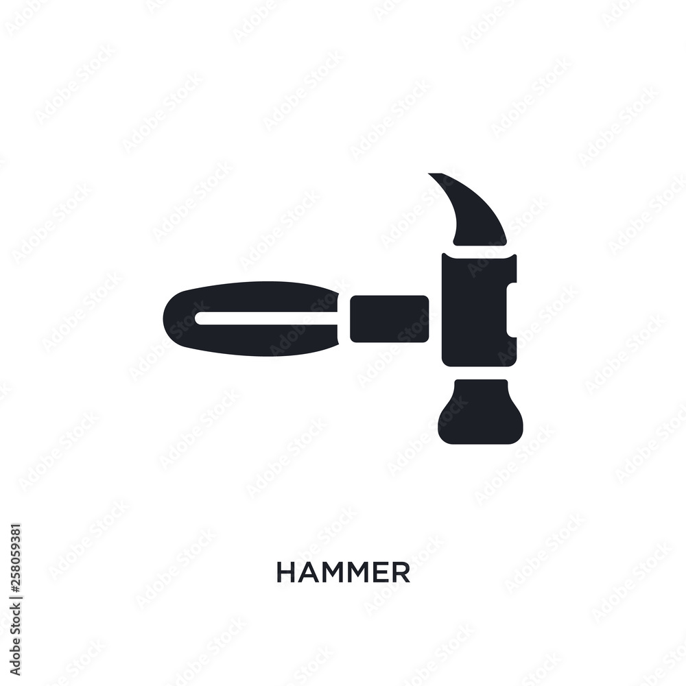 hammer isolated icon. simple element illustration from electrian ...