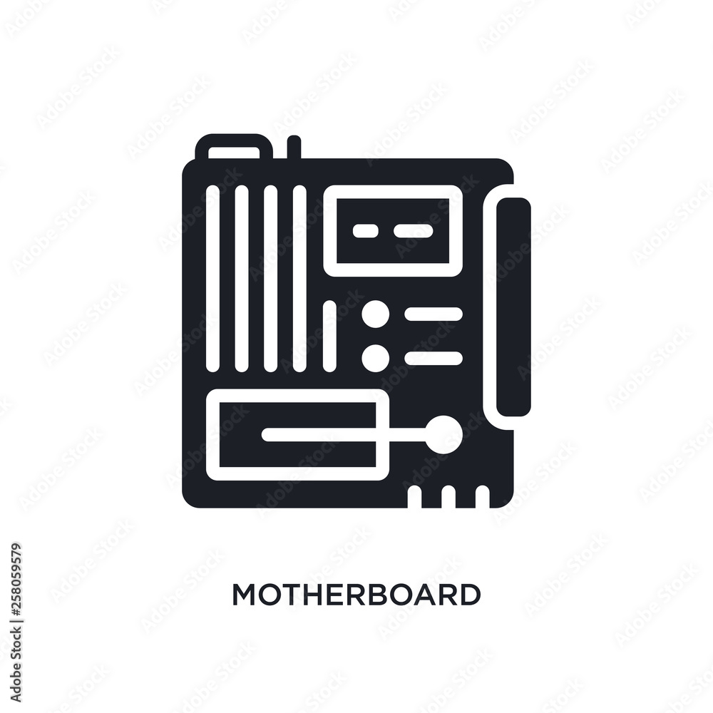motherboard isolated icon. simple element illustration from electronic ...