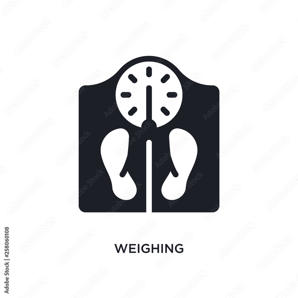 weighing isolated icon. simple element illustration from electronic ...