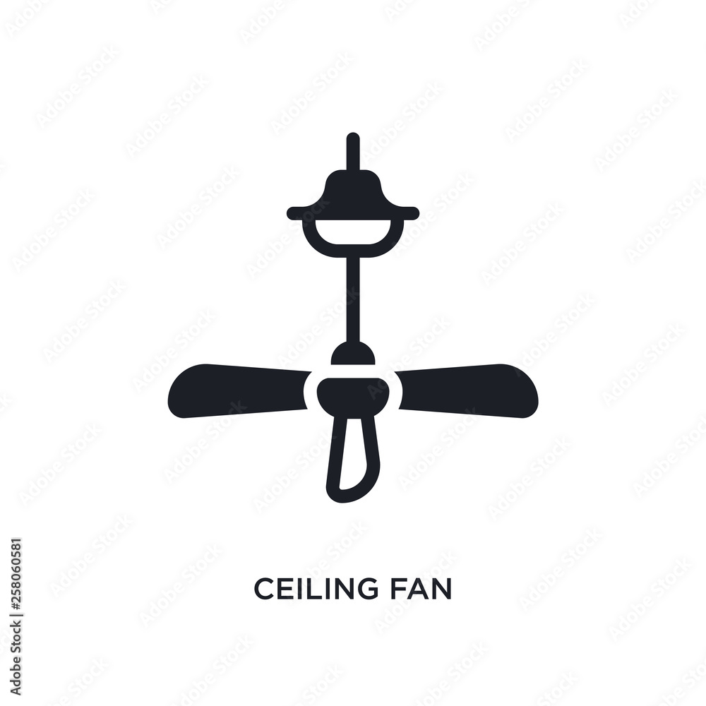 ceiling fan isolated icon. simple element illustration from electronic ...