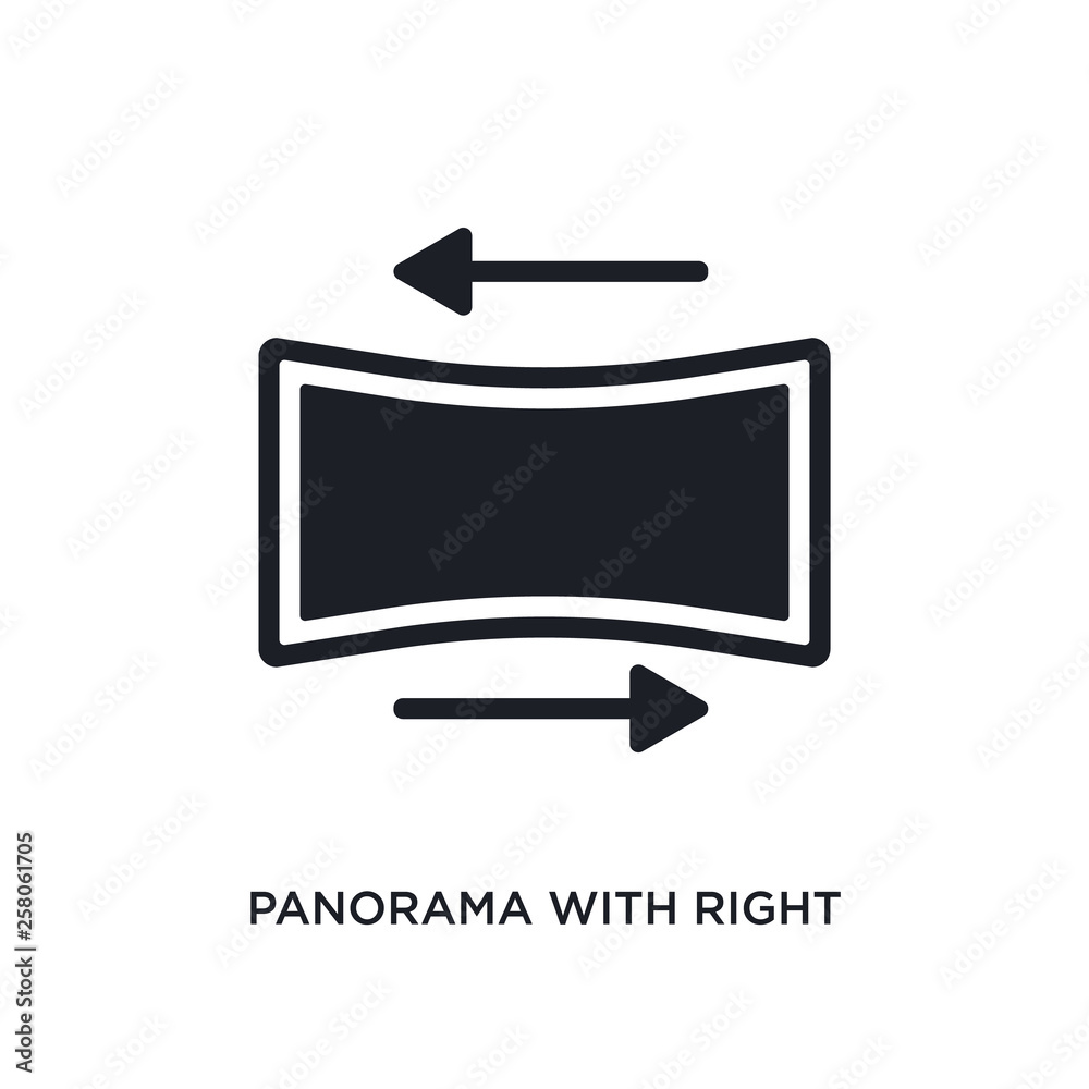 panorama with right arrow isolated icon. simple element illustration ...