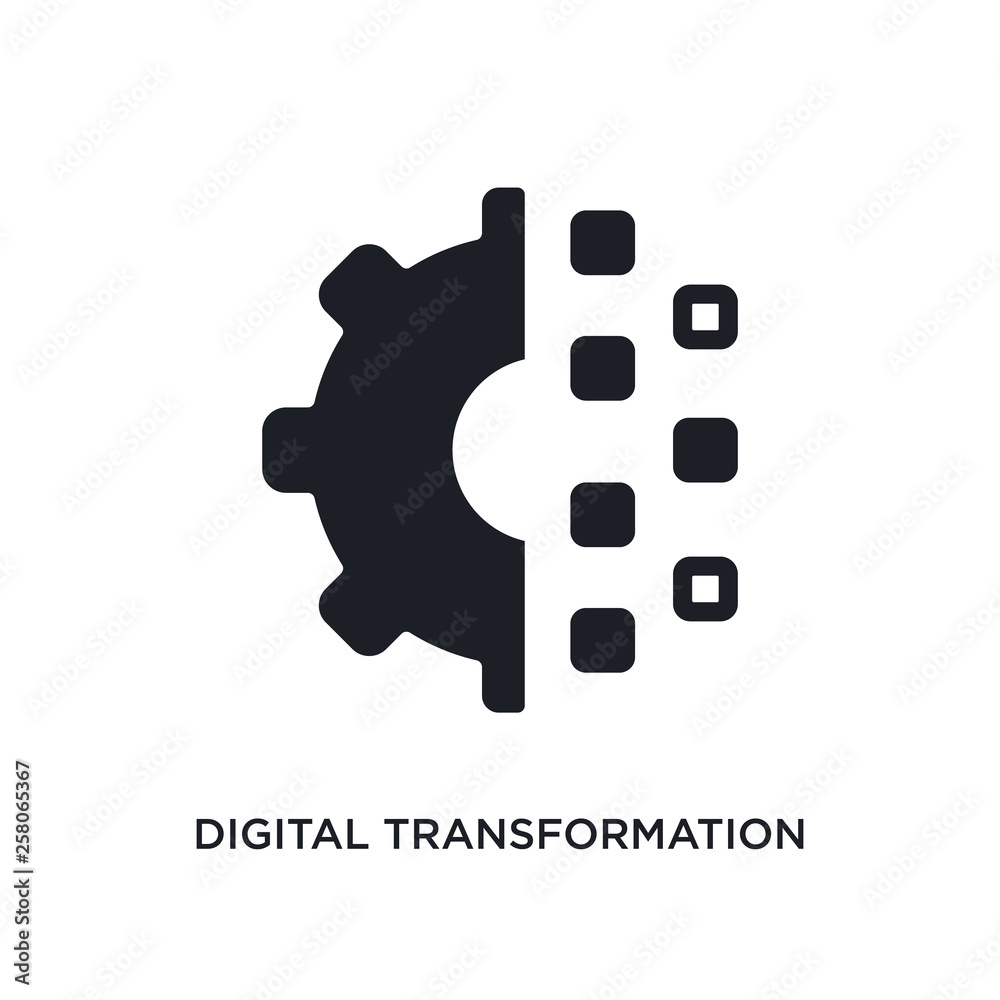 digital transformation isolated icon. simple element illustration from ...