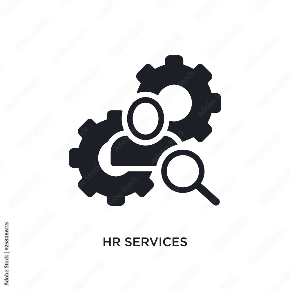hr services isolated icon. simple element illustration from general-1 ...