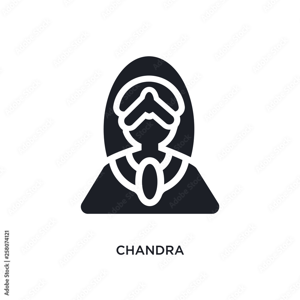 chandra isolated icon. simple element illustration from india concept ...