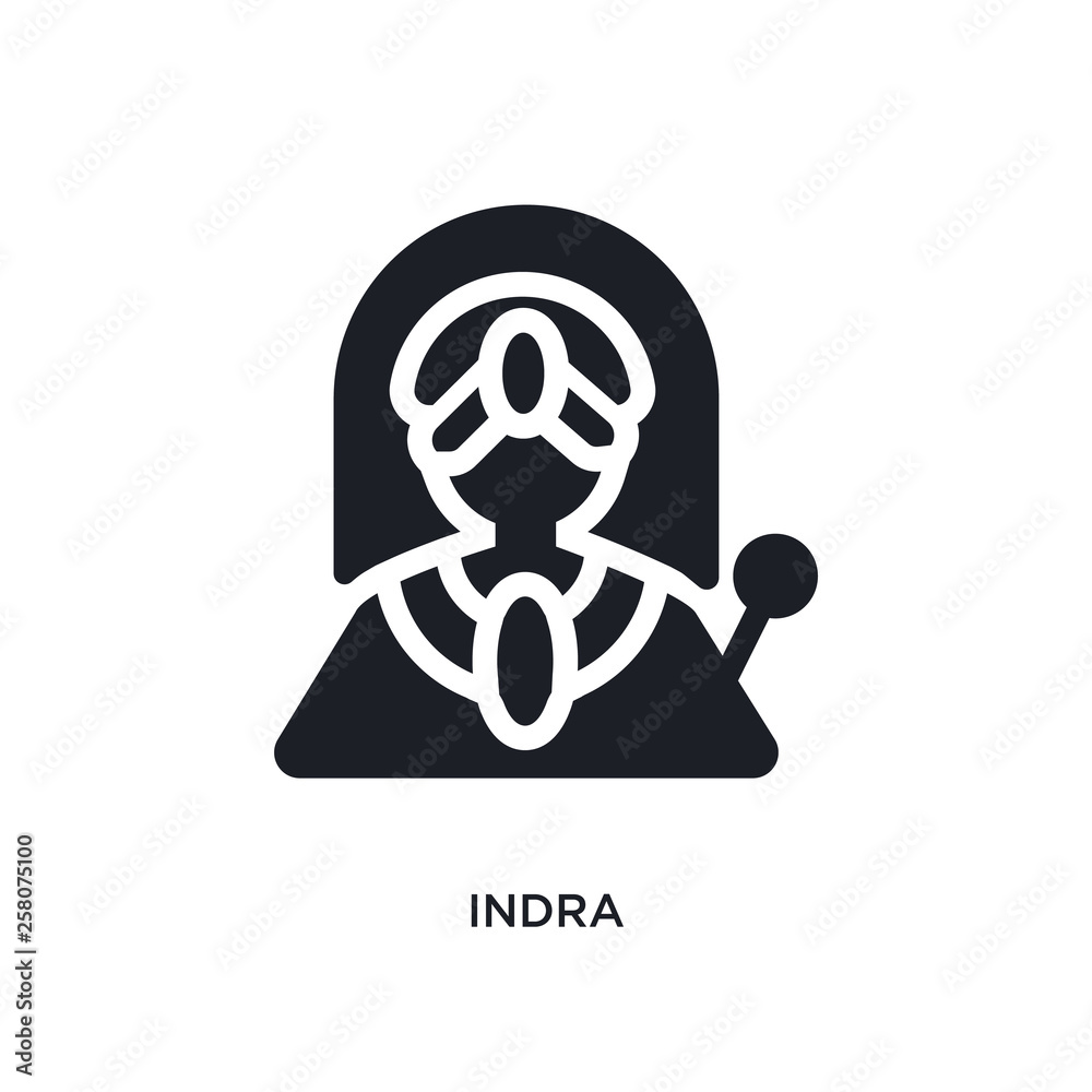 indra isolated icon. simple element illustration from india concept ...