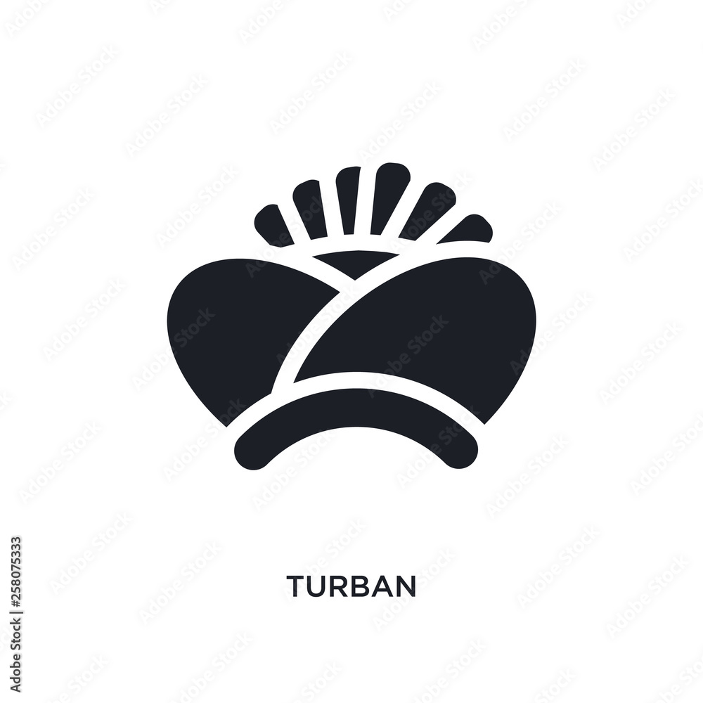 turban isolated icon. simple element illustration from india concept ...